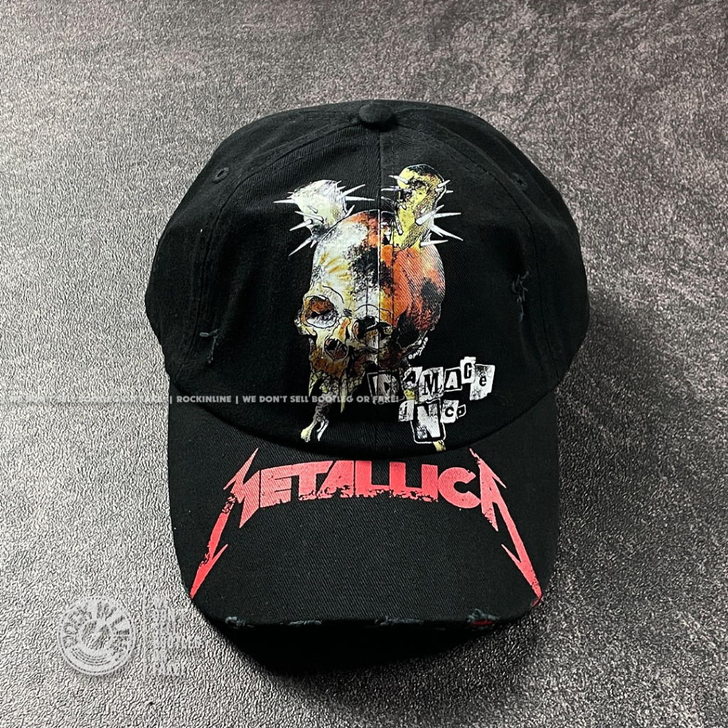 METALLICA - DAMAGE INC DISTRESSED Baseball Cap Original | Shopee ...