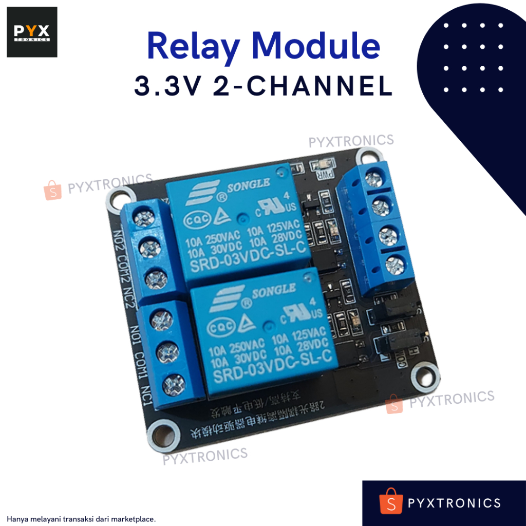 Relay Module 3.3V 3V 2channel Optocoupler High Low Input Mode 2ch for ESP32 STM32 Raspberry Pi ...