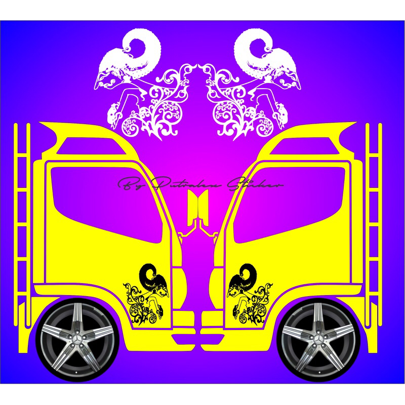 Cutting sticker pntu large size one piece-arjuna-popeye-animasi girl ...