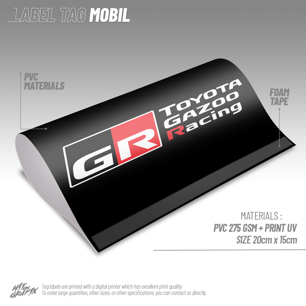 Gazoo RACING Car Tag Label Variations of Trunk Door Cover Viral Lego ...