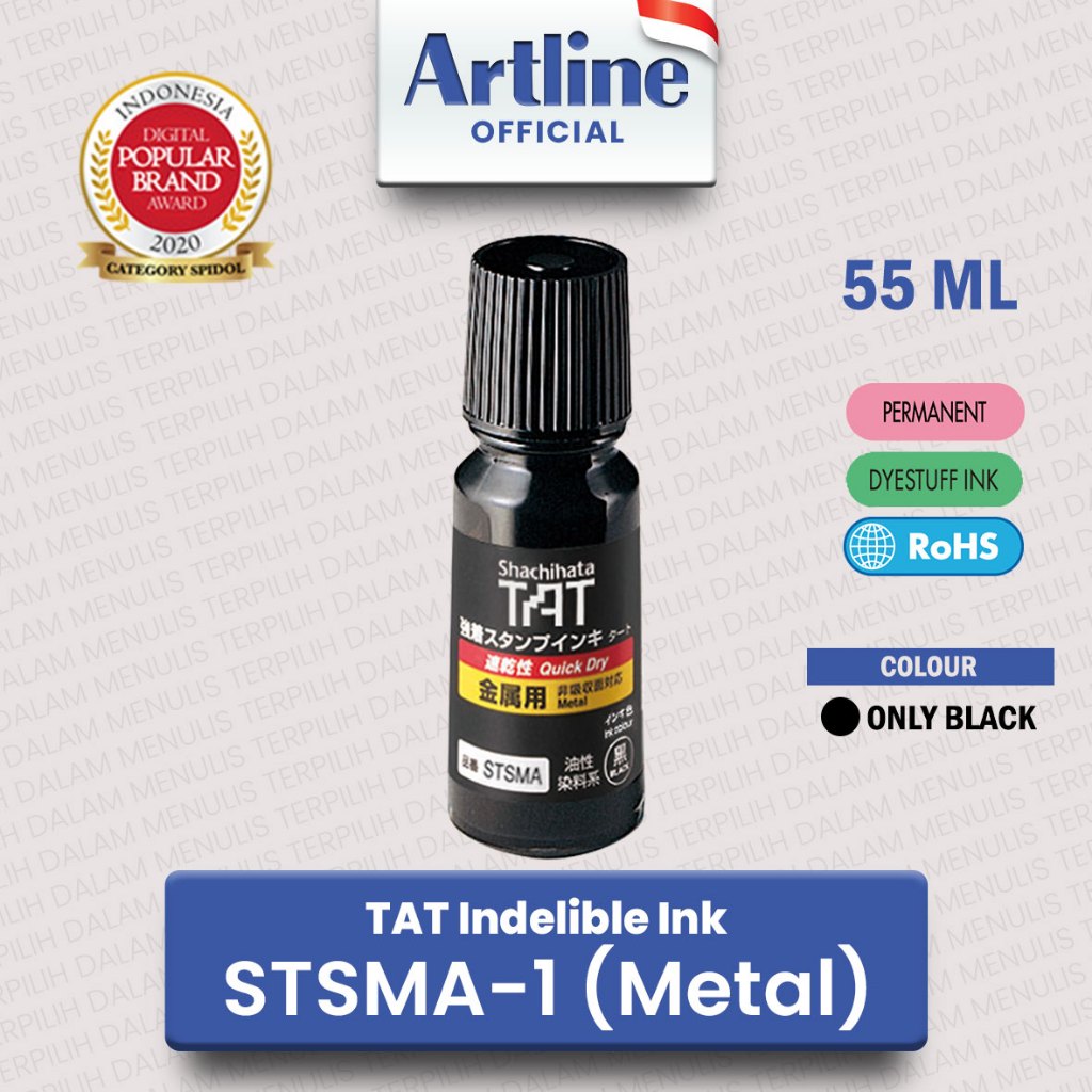 TAT Indelible Ink STSMA-1 Metal 55 ml Quick Dry / Permanent Ink TAT / Permanent Quick Dry ...