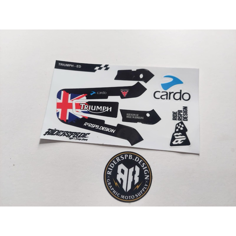GARSKIN TRIUMPH ED - INTERCOM PACKTALK CARDO EDGE SKINCOVER DECAL ...
