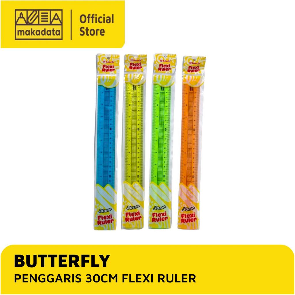 Butterfly RULER 30CM FLEXY RULER / BUTTERFLY ELASTIC RULER (1 PCS ...