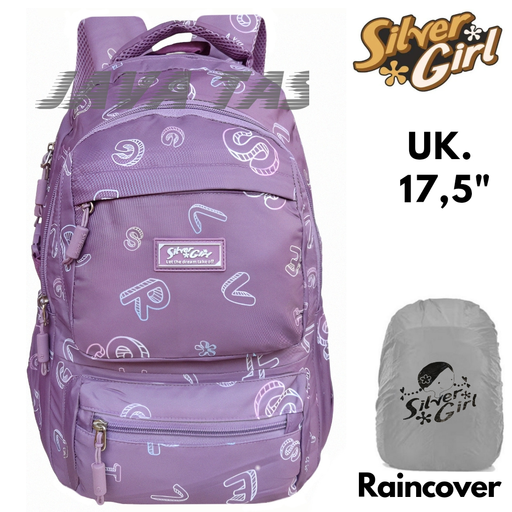 Silver Girl Original Tipograph School Backpack | Shopee Philippines