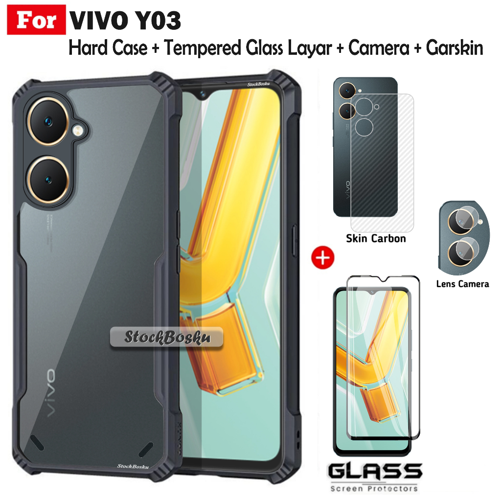 LAYAR 4 in 1 Case Package Vivo Y03 Y03T Shockproof Fusion Armor Free ...