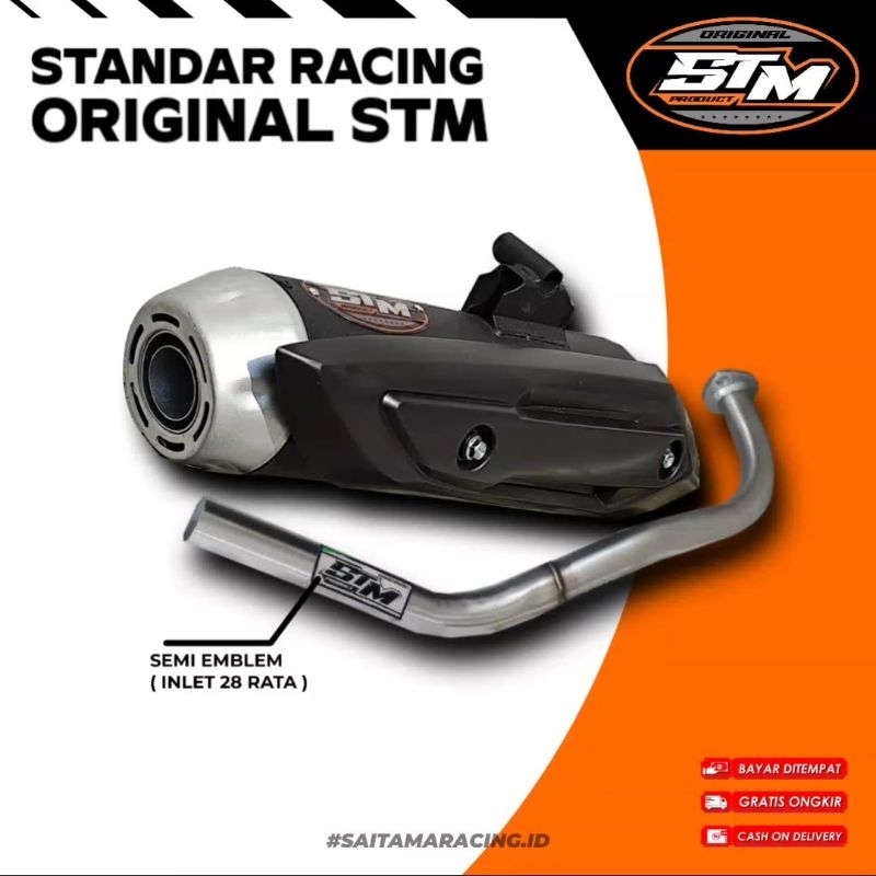 Original Standard Racing Exhaust STM GEN1 PNP Vario 125/150, Beat Fi ...