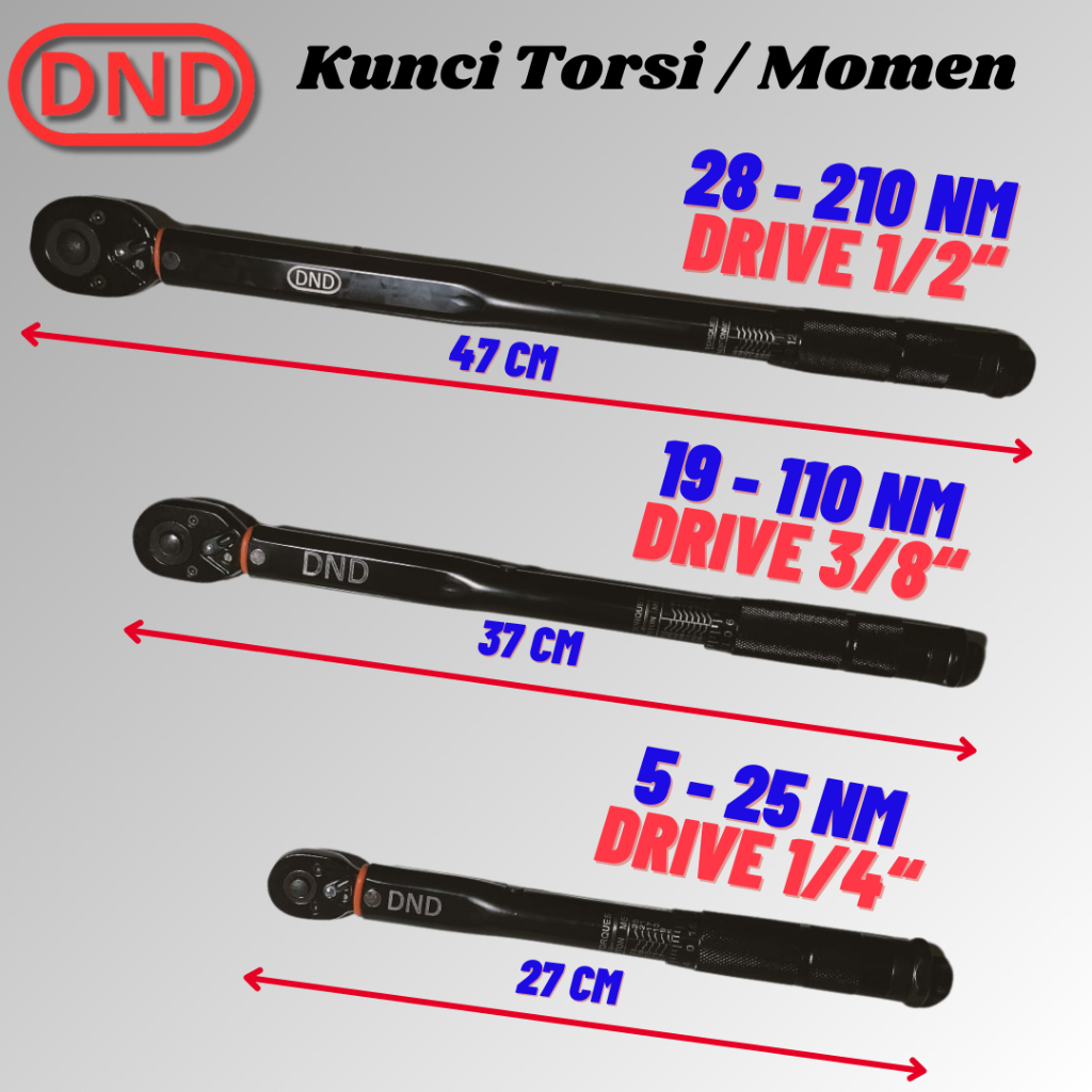 Dnd Torque Wrench Torque Wrench Moment Torque Wrench DR 1/2 inch 28-210 ...