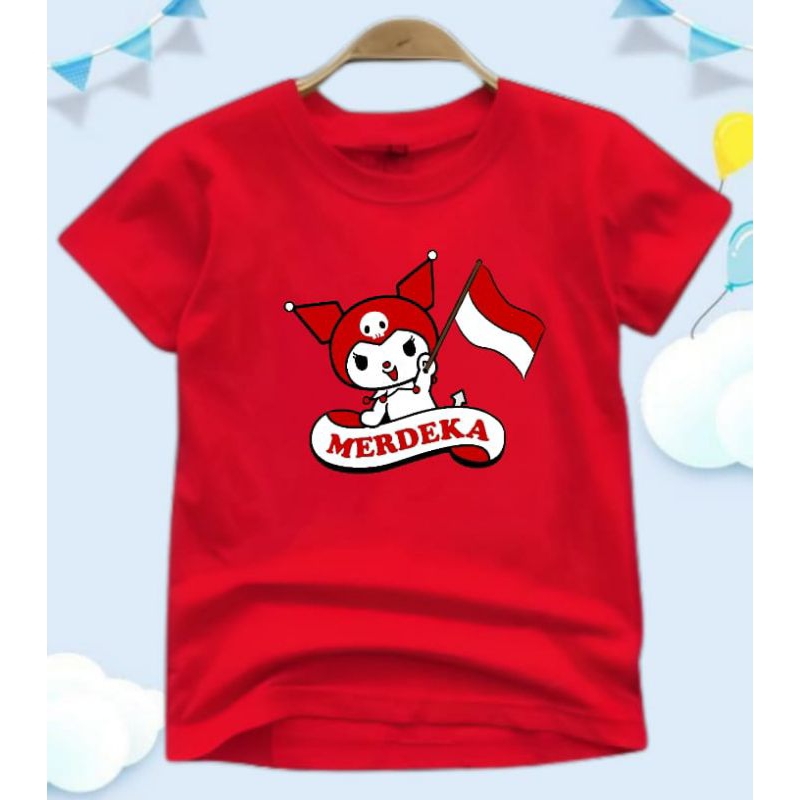Merdeka Kuromi Children's T-shirt (ages 2-10 years) | Shopee Philippines