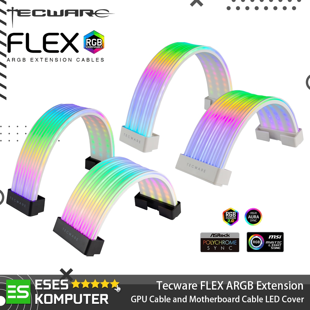 TECWARE Flex RGB Light Strip Set for PSU Extension Cables | GPU Cable ...