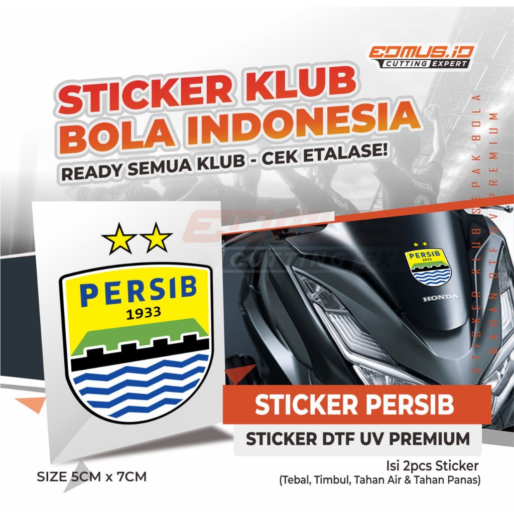 Persib Sticker - DTF UV Sticker - Indonesian Football Club Series - HD ...