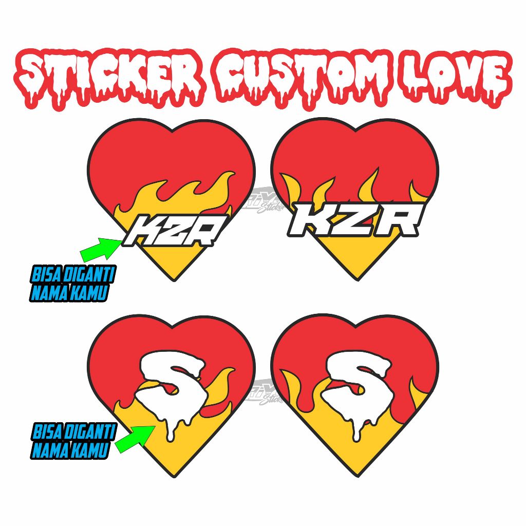 Kzr sticker - love heartbreak pdl custom sticker cutting custom ...