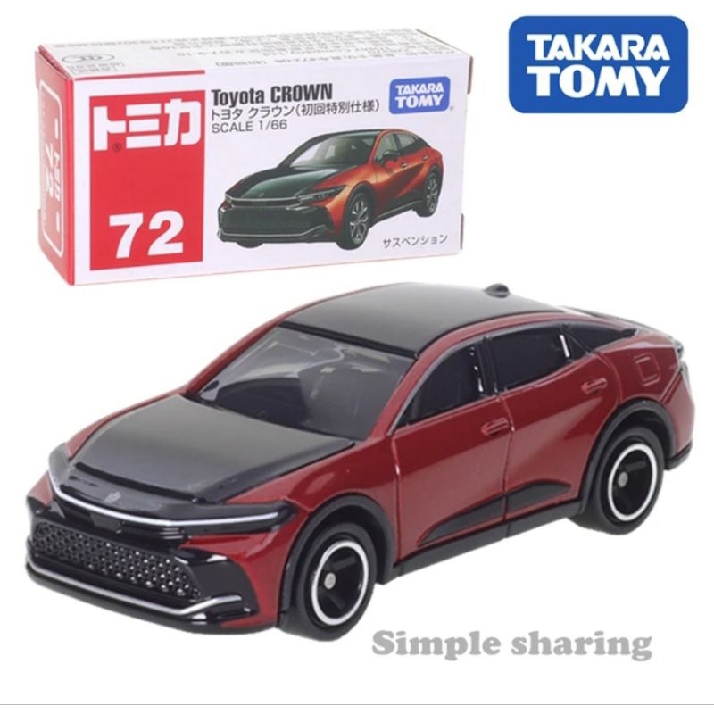 TOMICA TOYOTA CROWN RED BLACK TAKARA TOMY 72 DIECAST CAR SUV HATCHBACK ...