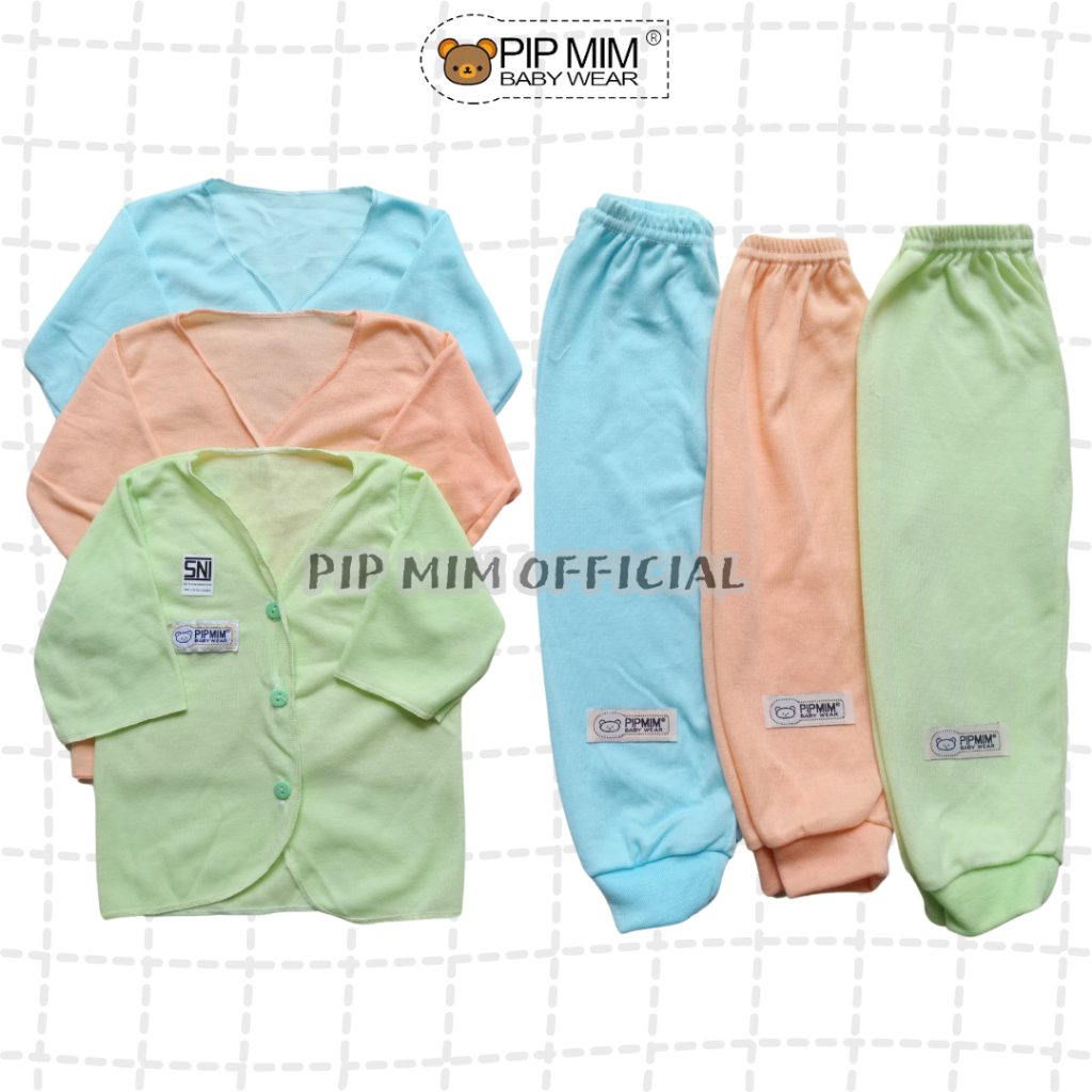 Pip Mim Baby - SOFT Plain Long Suit Baby Clothes - 6 Pcs | Shopee ...