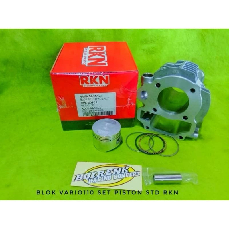 CYLINDER BLOCK VARIO 110 VARIO KARBU OLD VARIO SET PISTON STD RKN ...