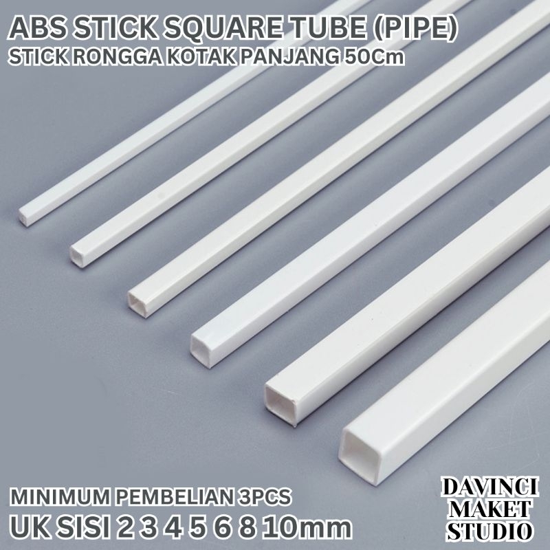 ABS Stick Square Tube - ABS Stick for Empty Hollow Square Pipe 2mm 3mm ...