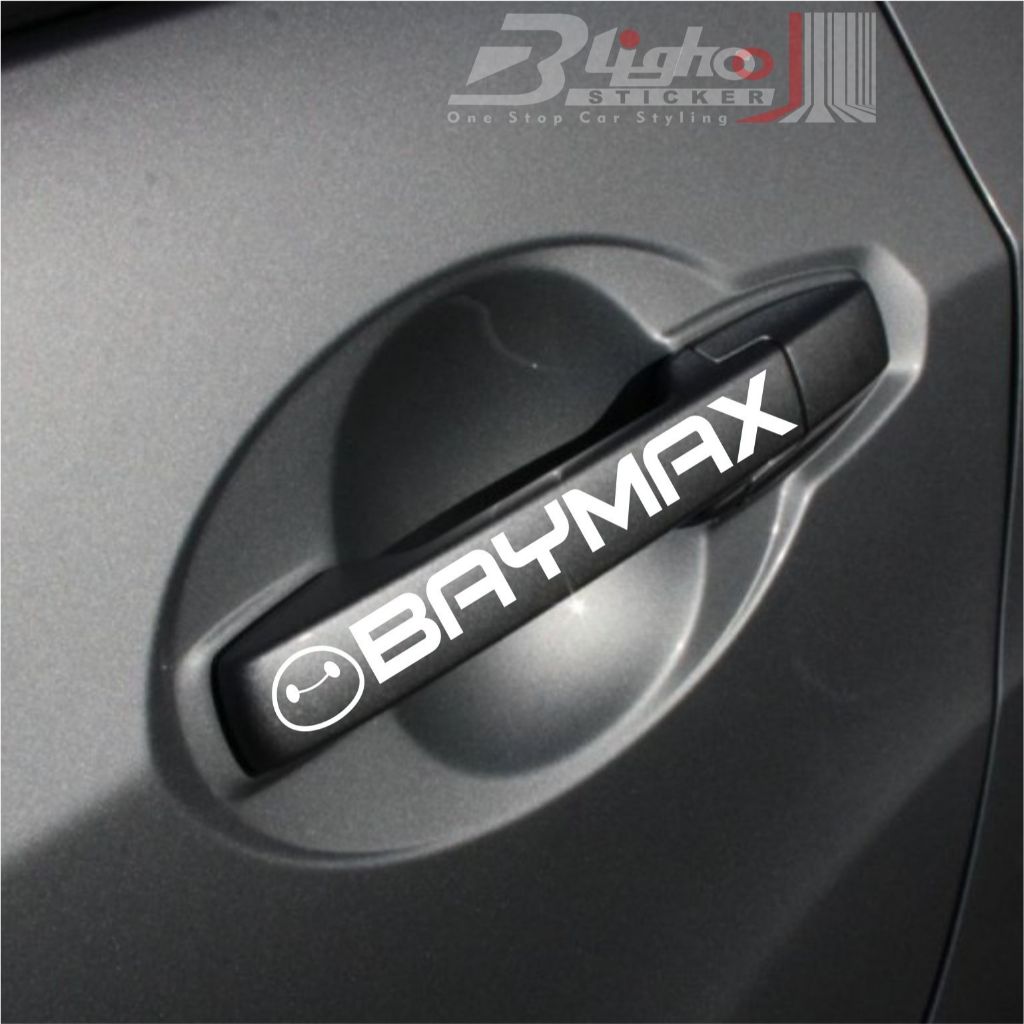 BLIGHOO CUTTING STICKER CUTE BAYMAX CAR HANDLE 1 SET CAR STICKER COOL ...
