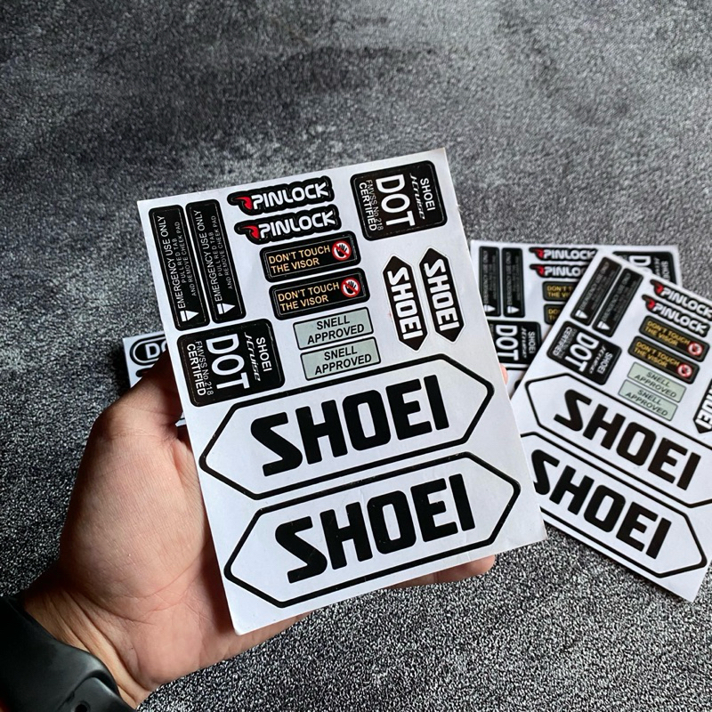 The complete SHOEI helmet sticker has been cut and is glossy | Shopee ...