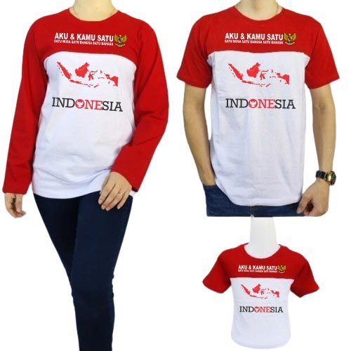 MERAH INDONESIAN RED AND WHITE T-SHIRTS CHILDREN'S AND ADULTS' INDEPENDENCE T-SHIRTS BIGSIZE S M ...
