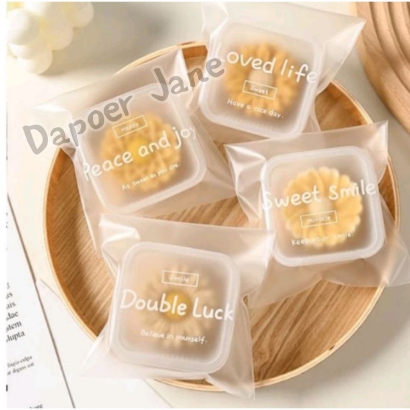 OPP DOFF COOKIES Plastic Size 10x10cm+ 3cm (100 Sheets) | Shopee ...