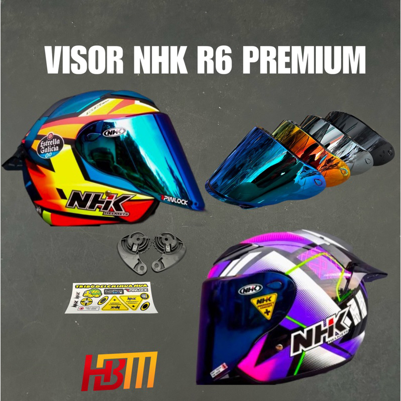 Glass Helmet/Flat Visor Open Venom NHK R6+(FREE STICKER NHK 1set ...