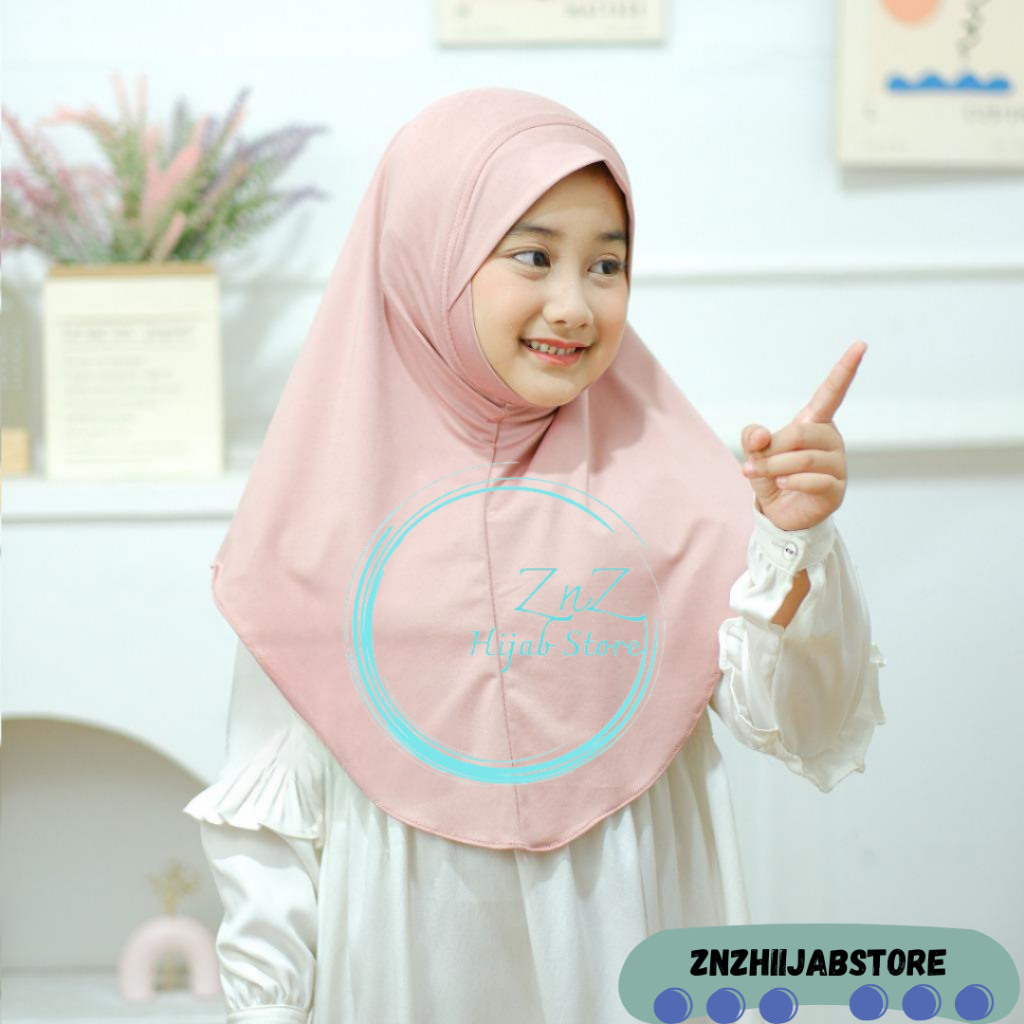 Malay Chin Hijab for Children 4-10 years / Malaysian Jersey Chin Hijab ...