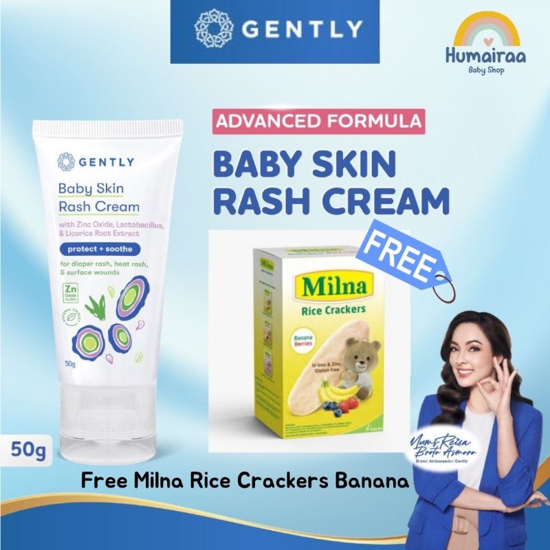 Gently BABY SKIN RASH CREAM 50GR Free MILNA || Helps Relieve Rash ...
