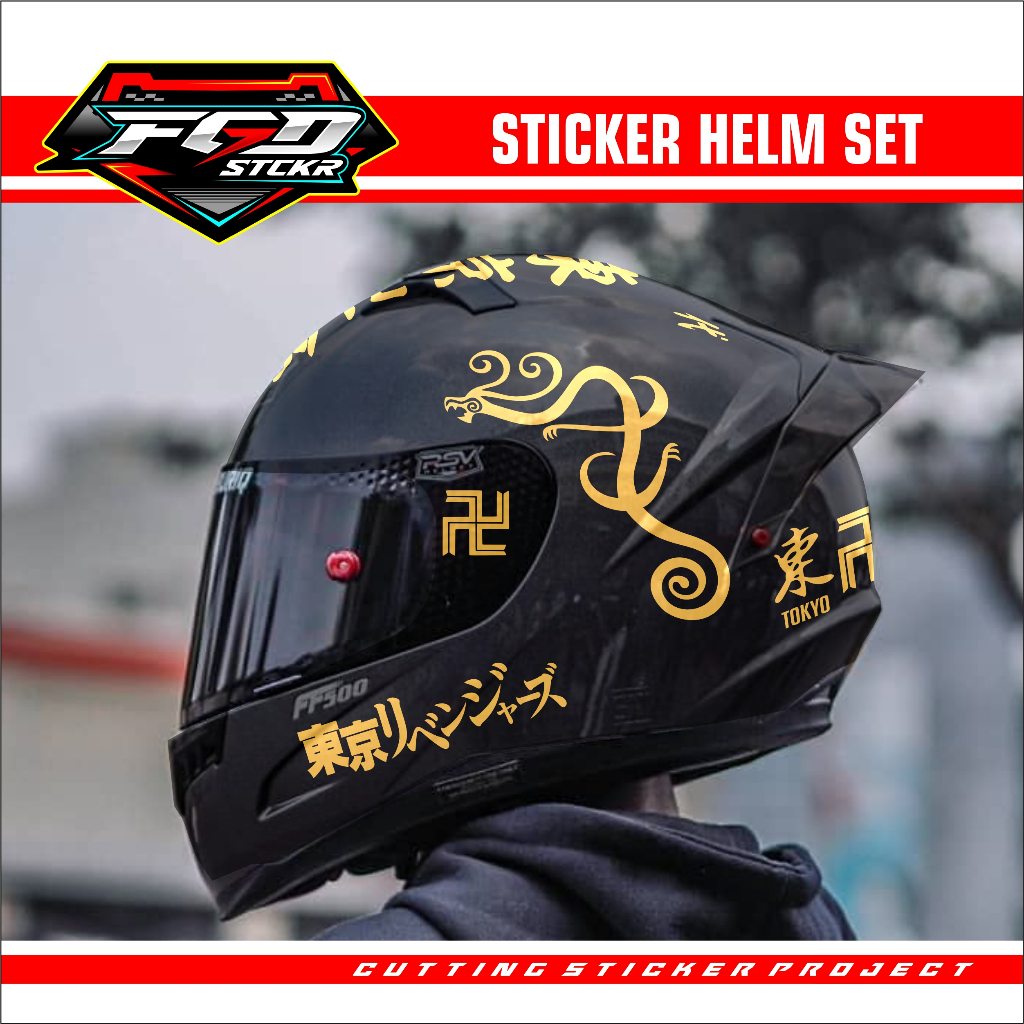 Helmet STICKER - CUTTING STICKER TOKYO REVENGERS TOKYO MANJI TOMAN SET ...