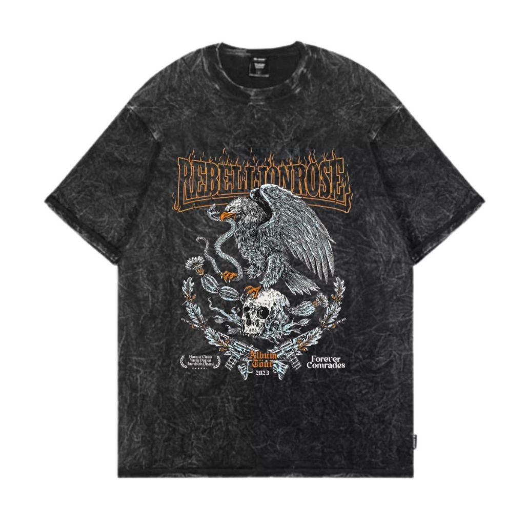 LOKAL Rebellion roses t-shirt eagle anarchy party / punk band t-shirt ...