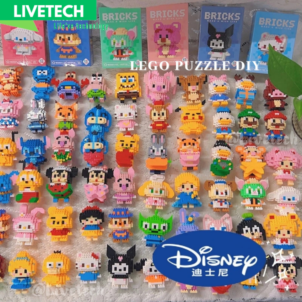 Livetech ano Block Model Cartoon Building Block Toy Block Stacking Block DIY Bricks Mini ...