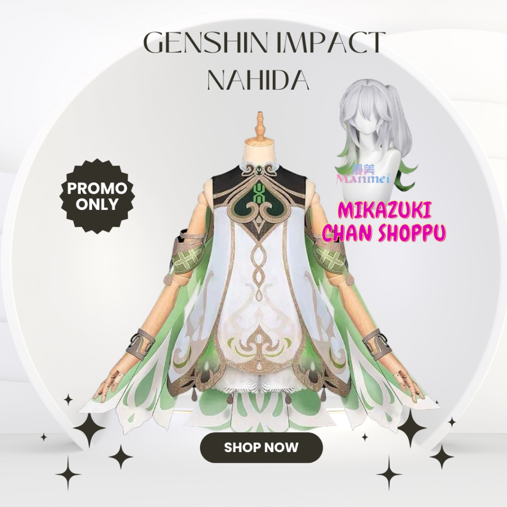 Wudu Costume Set Nahida Genshin Impact Anime Cosplay Costume | Shopee ...