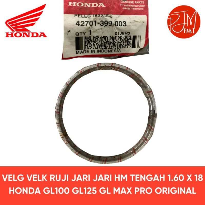 42701-399-003 Middle Finger Rims 1.60X18 HONDA GL100 GL125 GL MAX PRO ...