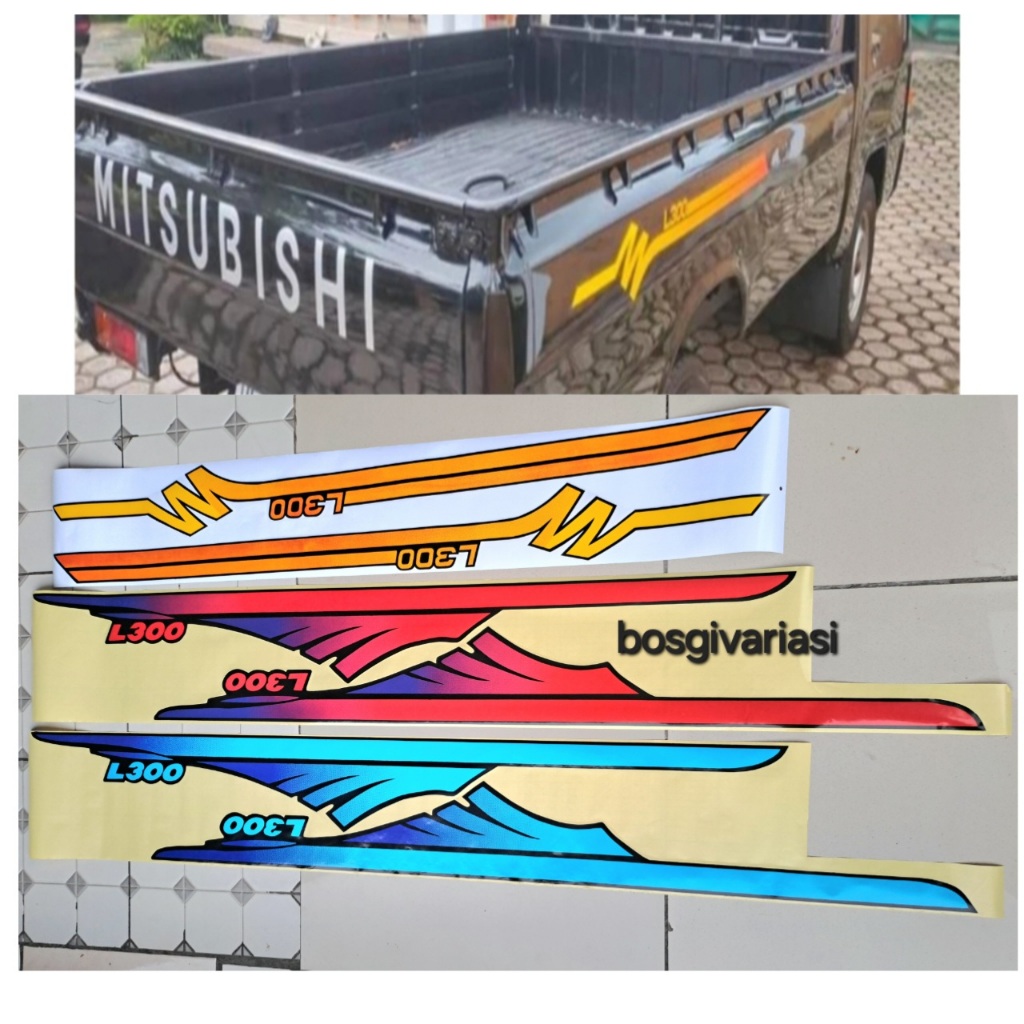 Mitsubishi L300 pick up tub sticker / L300 side tub sticker / L300 side ...