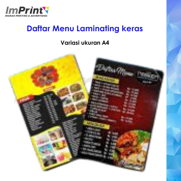Imarah Print List Of Custom A4 Cafe Food Drink Menu/Hard laminating | Shopee Philippines