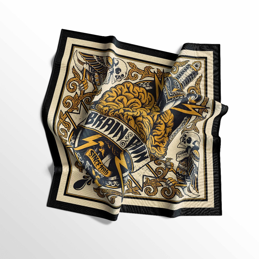 CAPITAL - BRAIN PAIN motif bandana scarf - multifunctional slayer ...