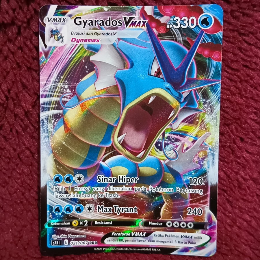 Gyarados VMAX v max RRR s7r - Pokemon TCG Indonesia foil holo | Shopee ...