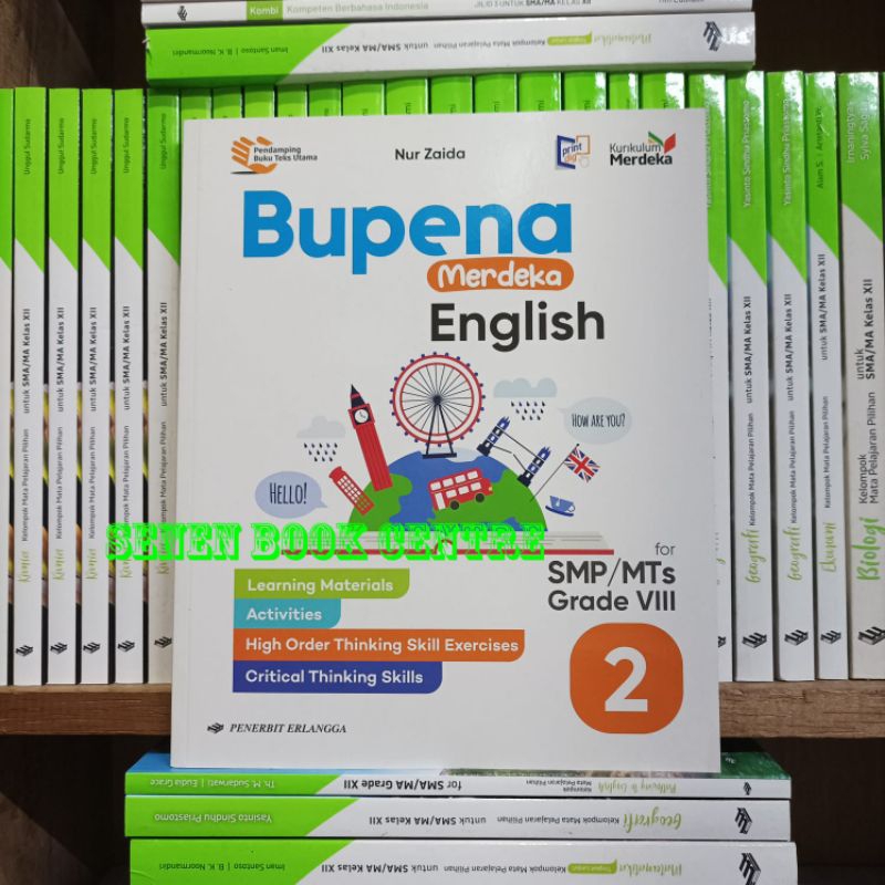 Bupena English Book Class 2/VIII/8 SMP Erlangga Merdeka Curriculum ...