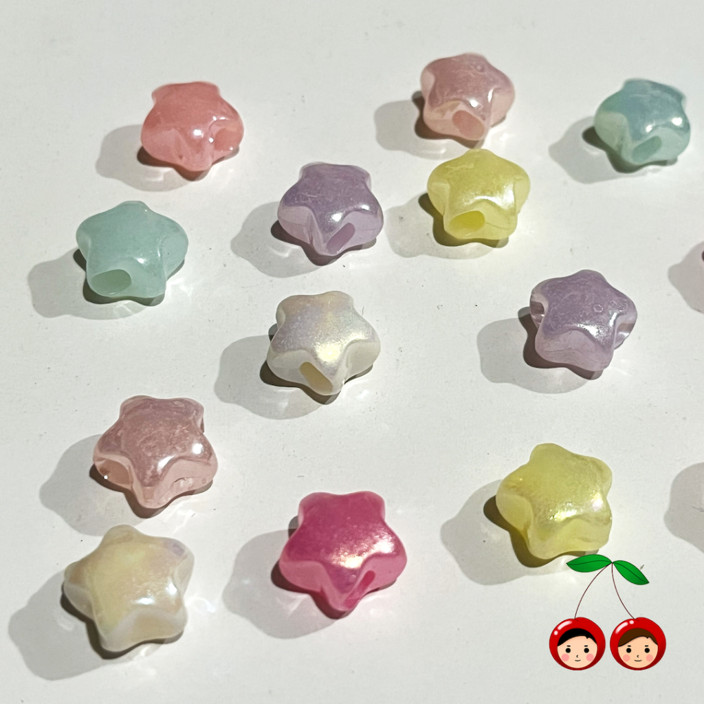 WHOLESALE Chubby Star Acrylic Jelly Candy AB Star Beads (@50pcs ...