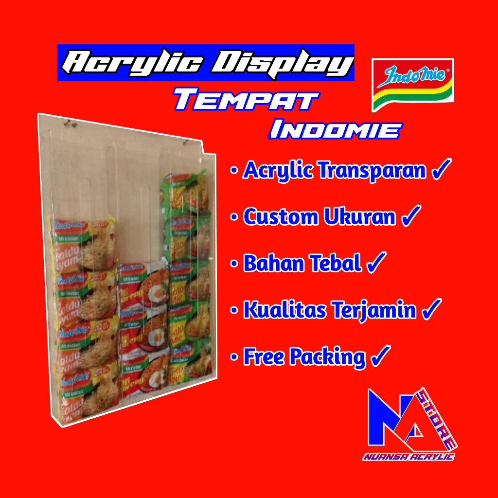 Acrylic Display for Indomie / Acrylic shelf for Indomie | Shopee ...