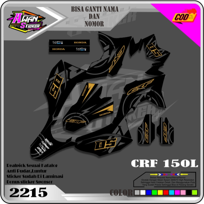 Honda Crf Free Custom Design Decal Full Body Cloud 2215 Sticker ...