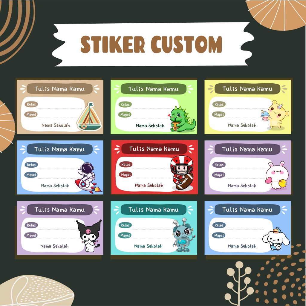 Cute and Aesthetic Custom Textbook Stickers | Shopee Philippines