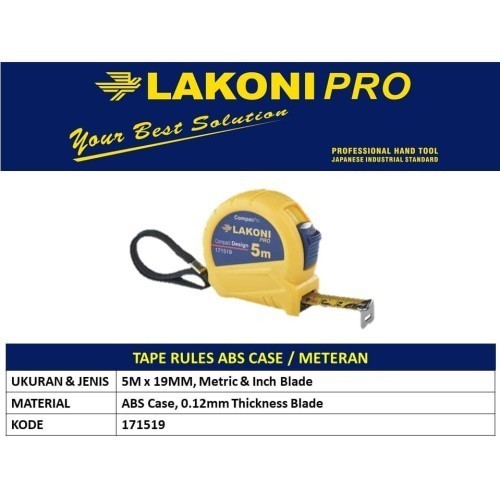 Meter 5m X 19mm - 171519 (Best) Pro/tape Rules ABS Case Vantelpro ...