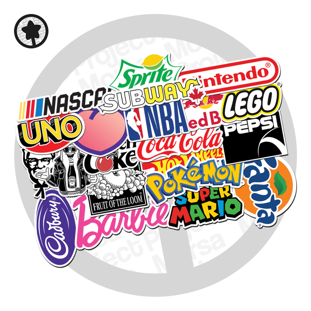 Sticker PACK LOGO BRAND HYPEBEAST AESTHETIC | Sticker CASE HP TUMBLR ...