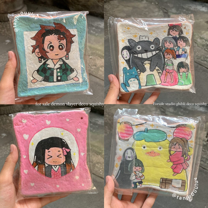 [read Description] selling deco squishy anime studio ghibli and kimetsu ...