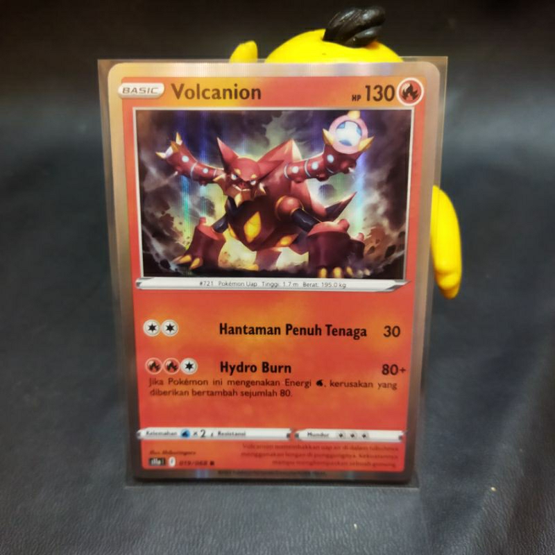 Pokemon TCG Indonesia Volcanic holo foil S11a 019/068 R original ...