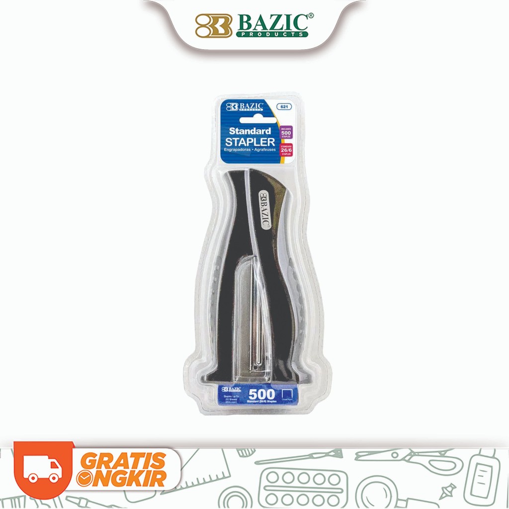 Bazic Standard Stand-Up Full Strip Stapler (26/6) w/500Ct - Large Size ...