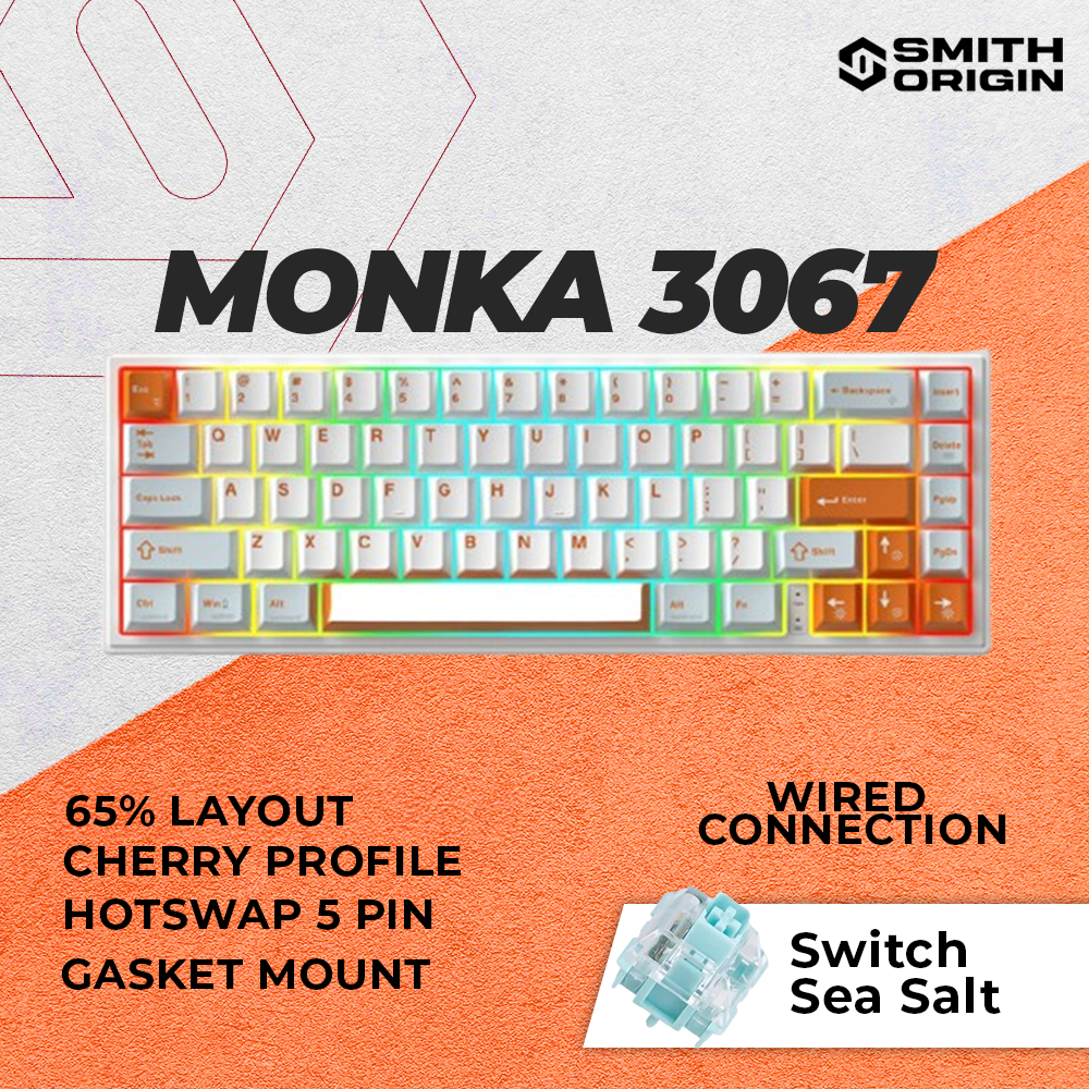 Monka 3067 Wired Gasket Mount Hotswappable Mechanical Keyboard | Shopee ...