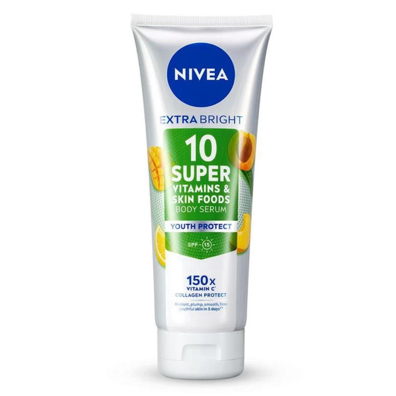 Nivea Body Serum Extra Bright 10 Super Vitamins & Skin Foods Youth ...
