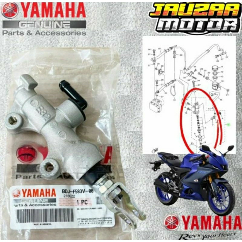 Rear Brake MASTER NEW R15 V4 R15M V4 ORIGINAL YGP GENUINE PARTS ...