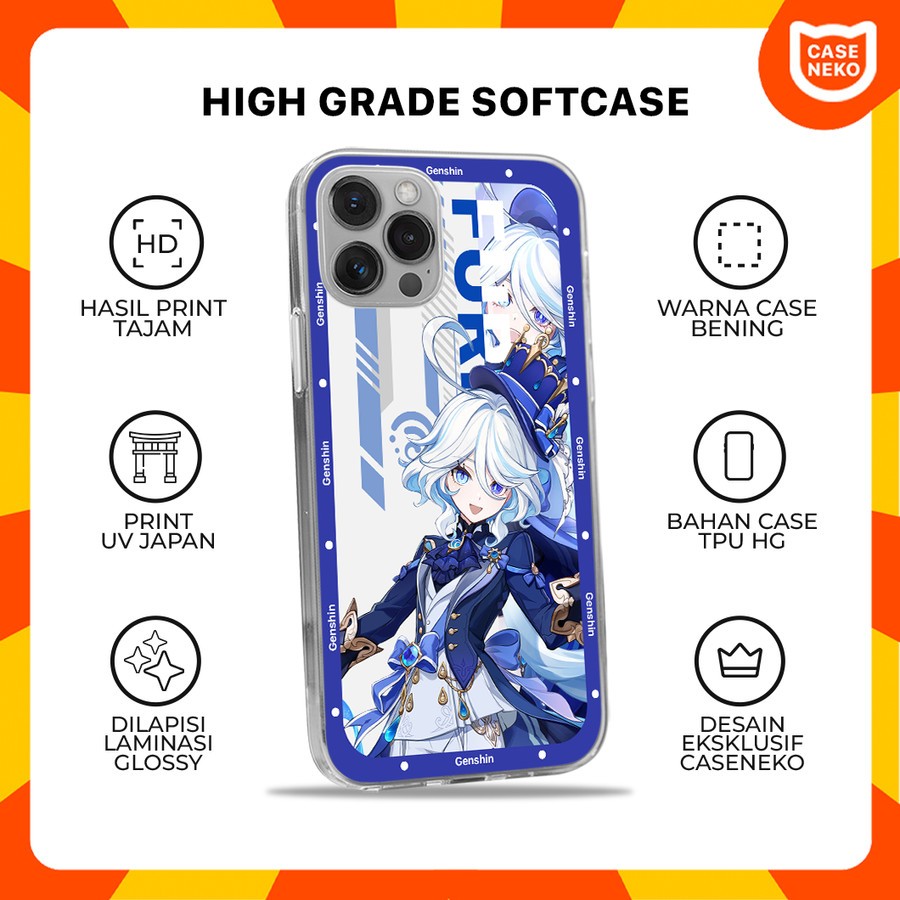 Custom Case Furina Flor Hydro Genshin Impact Casing All Type HP ...