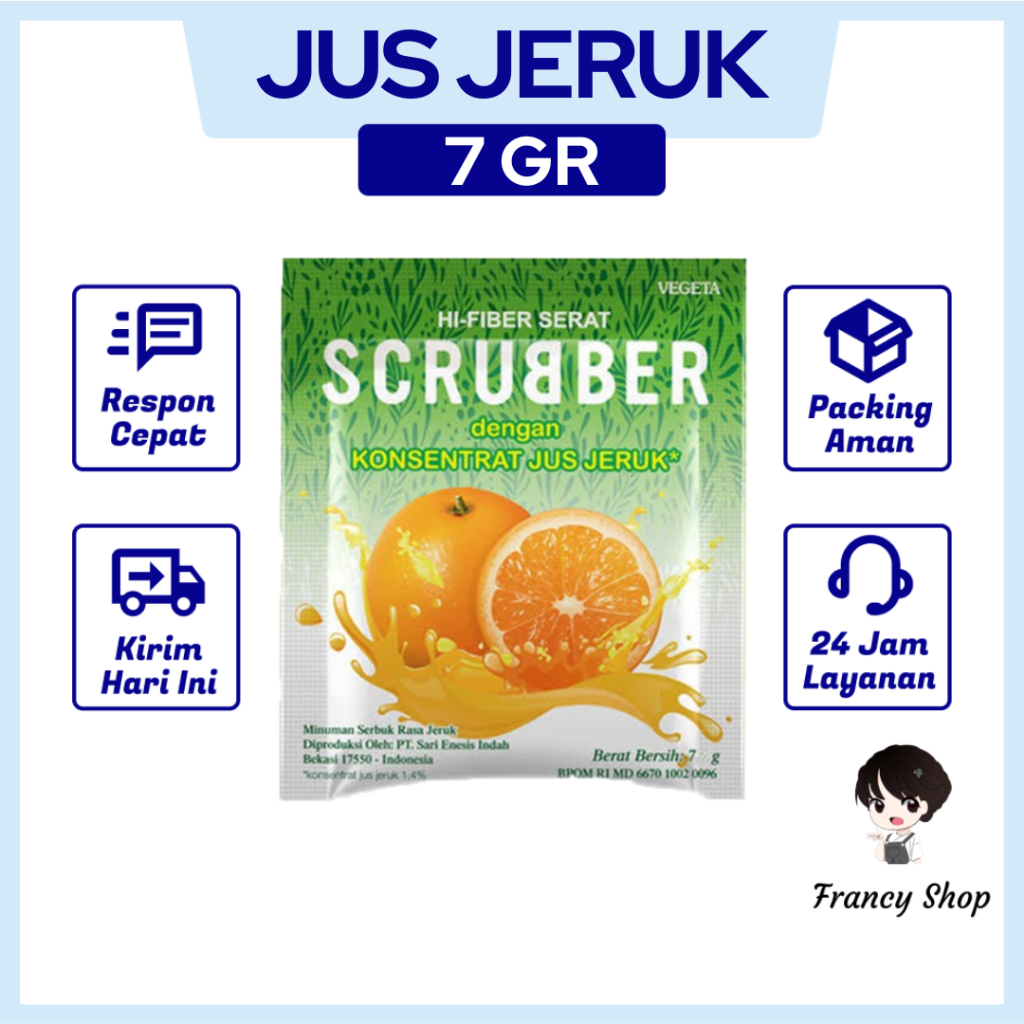 Vegeta Scrubber Drink Rich In Fiber Sachet 7 gr | Shopee Philippines